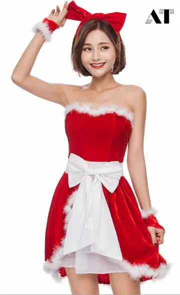 Christmas Dress Women Christmas Costume For Adult Dresses Sexy Female