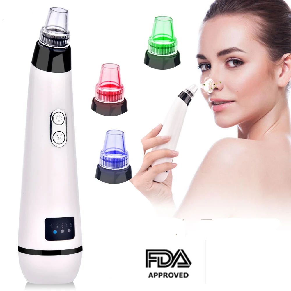 Acne Pore Cleaner Vacuum Blackhead Remover Skin Vacuum Inhaler Light ...