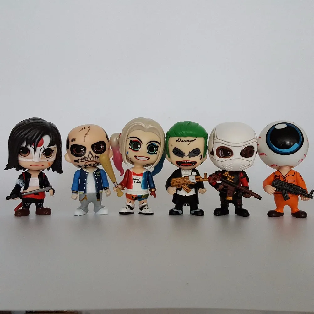 Suicide Squad Action Figure Joker Harley Quinn Deadshot 100mm Pvc Anime