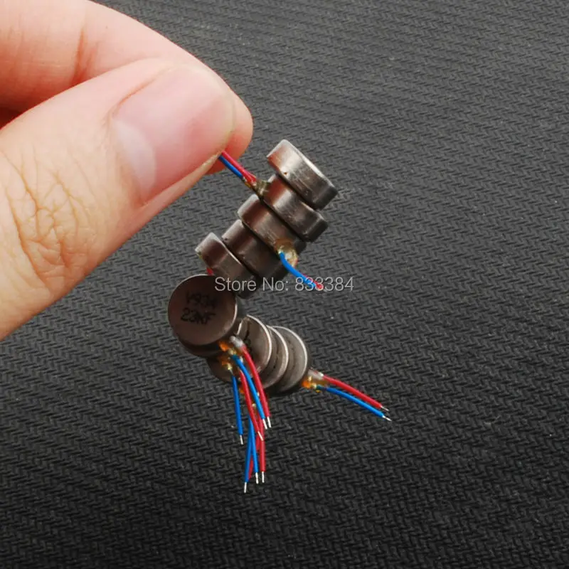 New 50pcs 3.7V Dc 80mA Coin vibration motor 9*3.4mm Strong magnetic ...