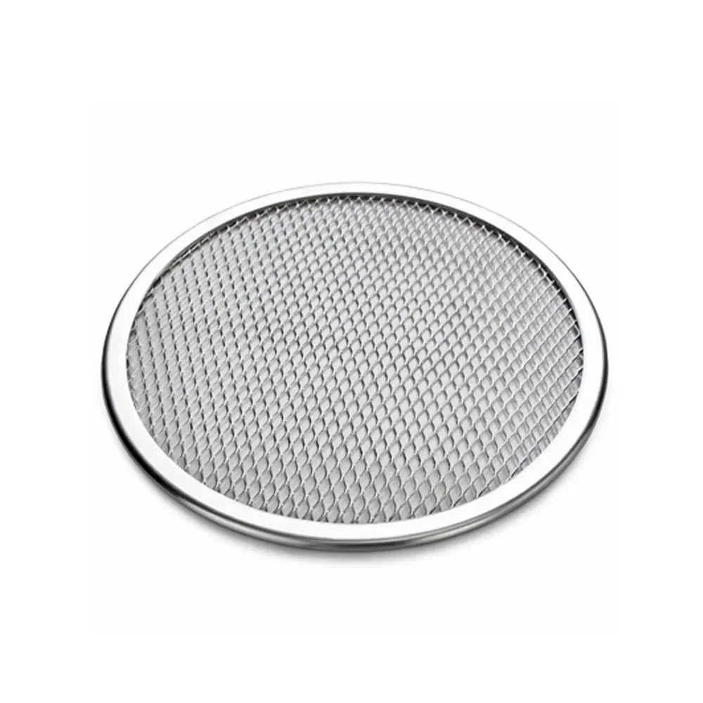 12 Seamless Rim Aluminium Mesh Pizza Screen Baking Tray Pizza Screen Net Cookware Bakeware
