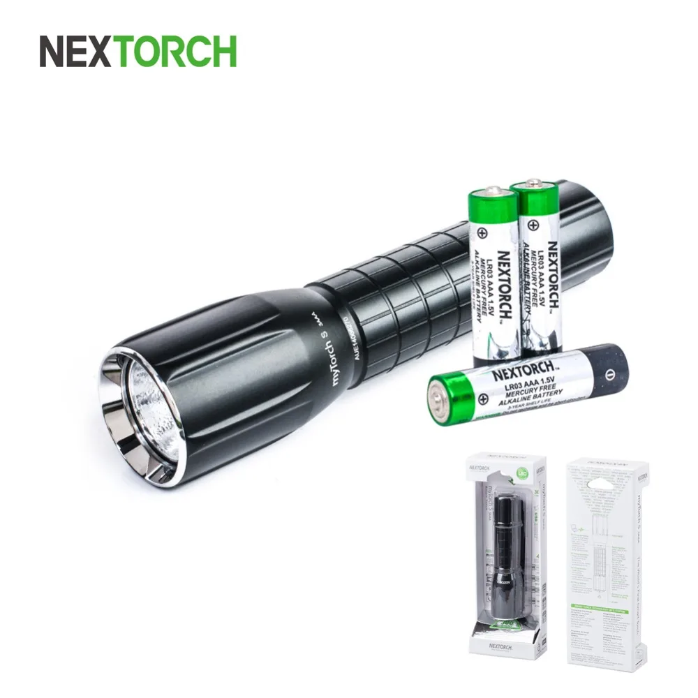 Nextorch mytorch s 3aaa 300 루멘 ansi nema 표준 IPX 7 방수 shockproof usb 충전식 ...