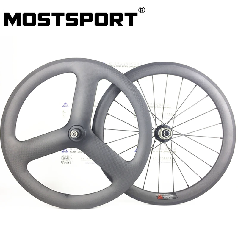 20inch 451 Front Carbon Wheels Rear Tri Spoke Carbon Wheels For Folding ...