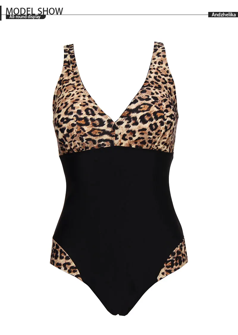 Andzhelika новые женские слитные купальники сексуальные леопардовые ...