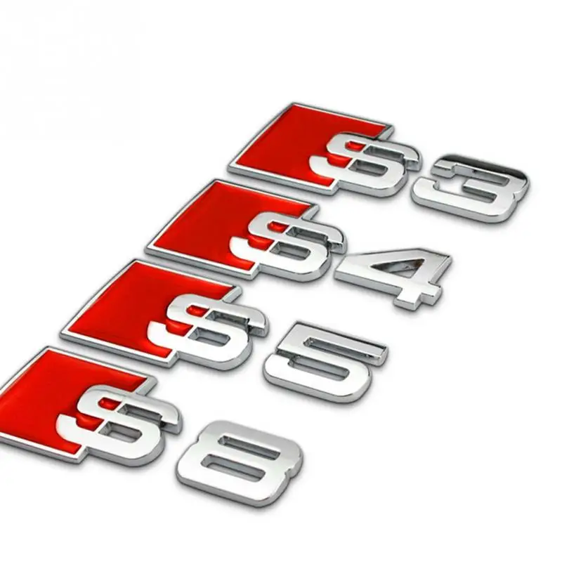 3D Aluminum Audi S Line (S3, S4, S5, S8) Stickers