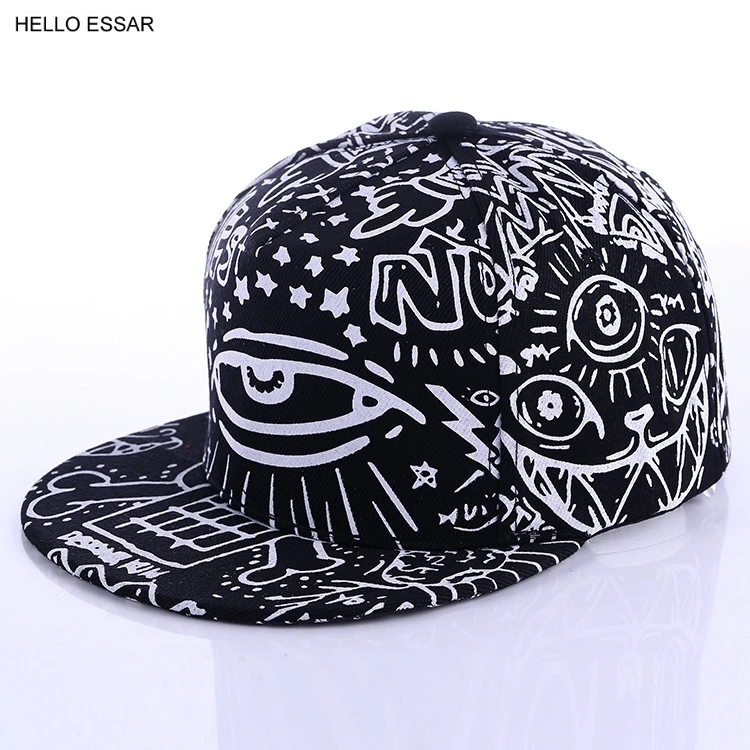 Hats New Arrival Graffiti eyes hat Hip hop Hat fashion Vintage flat cap ...