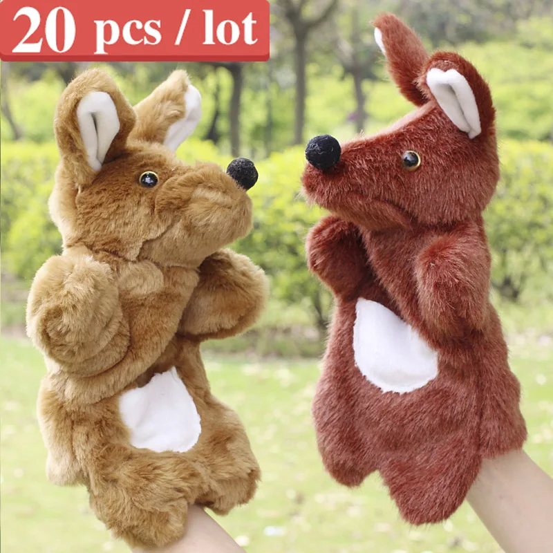 The new 2015 Plush kangaroo hand puppets Early childhood educational ...