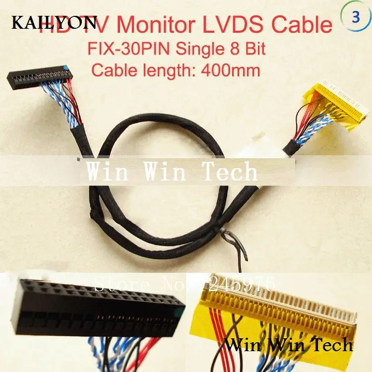 FIX 30pin LVDS LCD de 8 bits, Cable individual para Panel de Monitor de ...