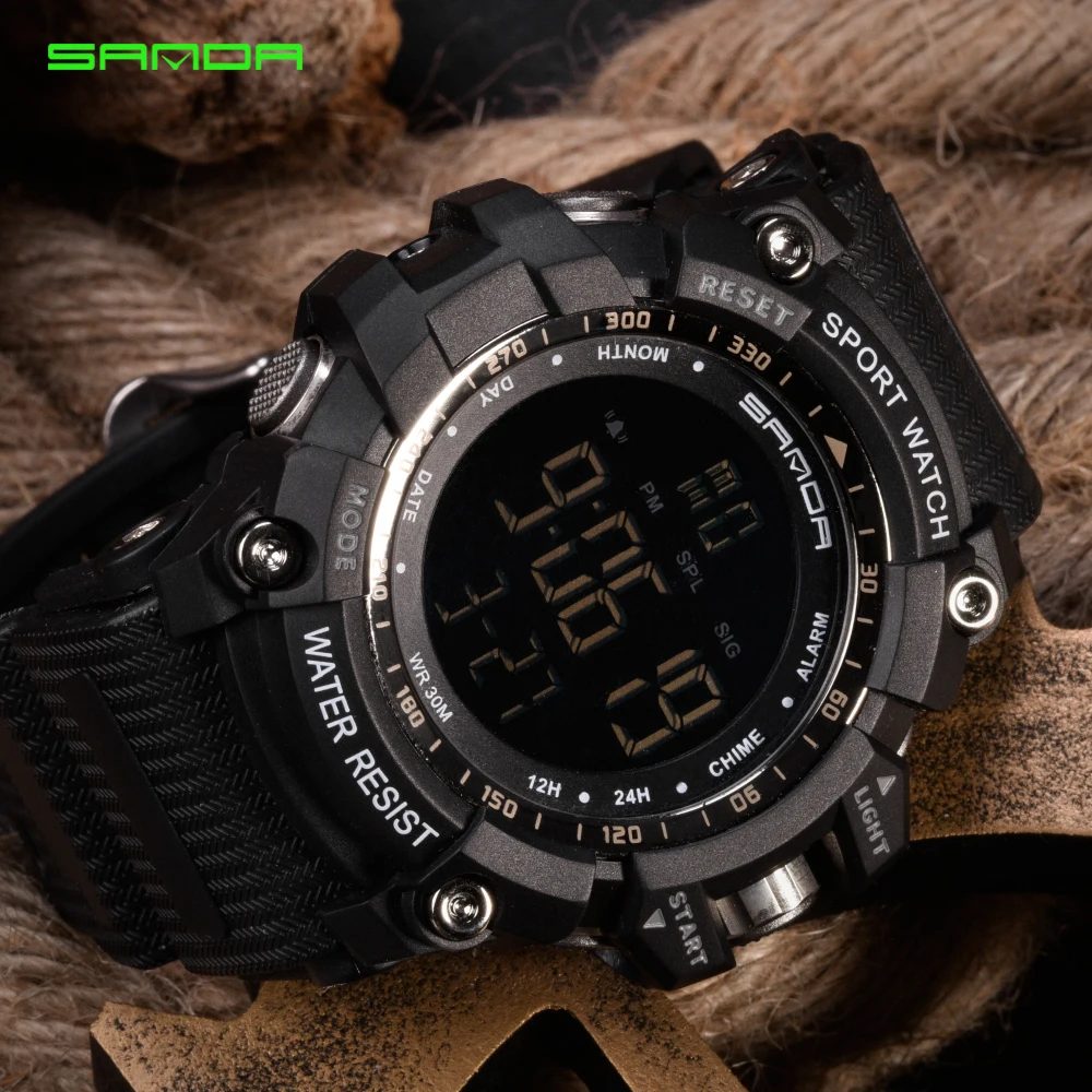 SANDA Digital Watch Luxury Brand Military Watch Fashion men's sports ...