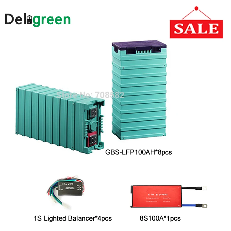 Rechargeable 100ah lifepo4 batteries with 8pcs battery balancer ...