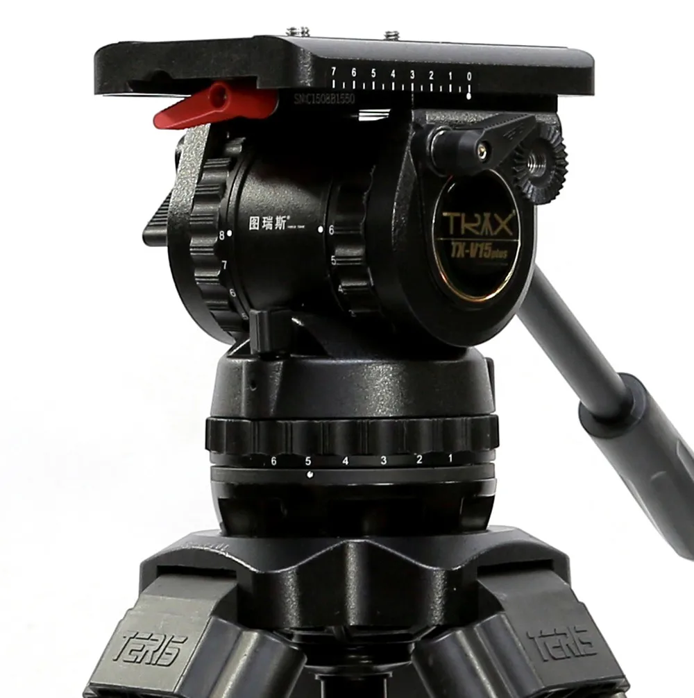 Teris Trix V15 Professional Video Tripod Head Fluid Head 100mm Bowl ...