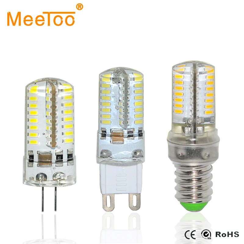 Mini Led ampul lamba E14 G9 G4 Led kristal avize ışıkları 64Leds AC220V ...