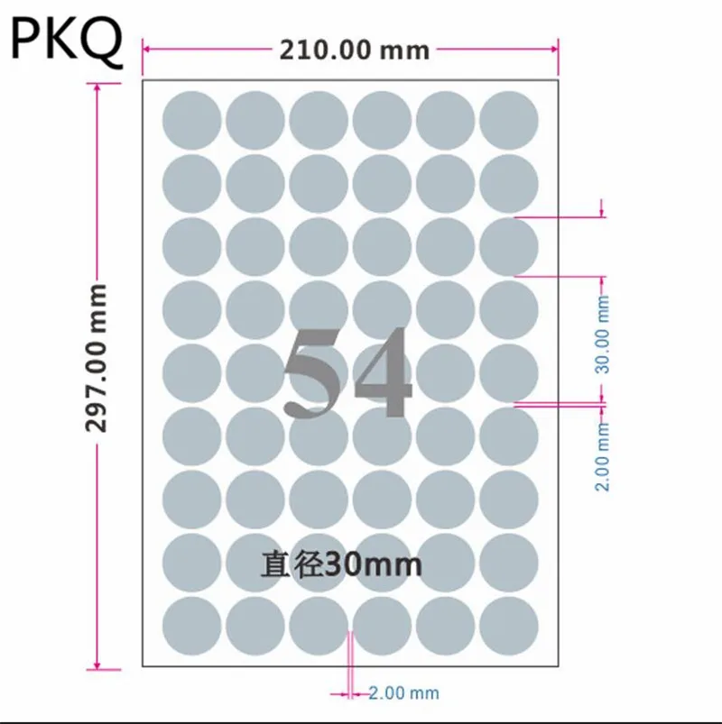 50 sheets High Quality Blank Round Sticker Printing Circle Stickers for ...