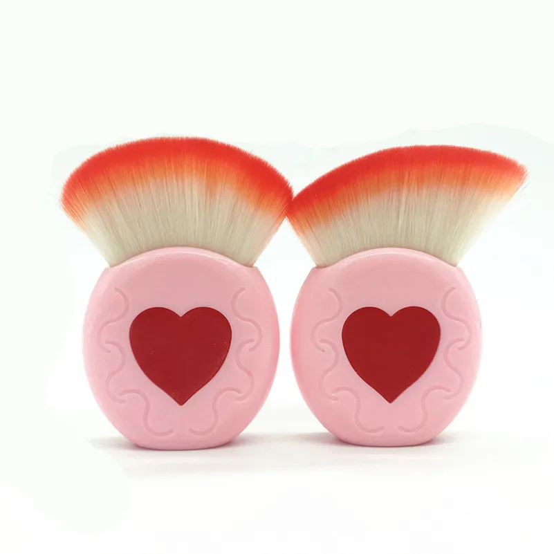 Heart Shape Makeup Brushes Face Powder Blush Foundation Brushes For ...