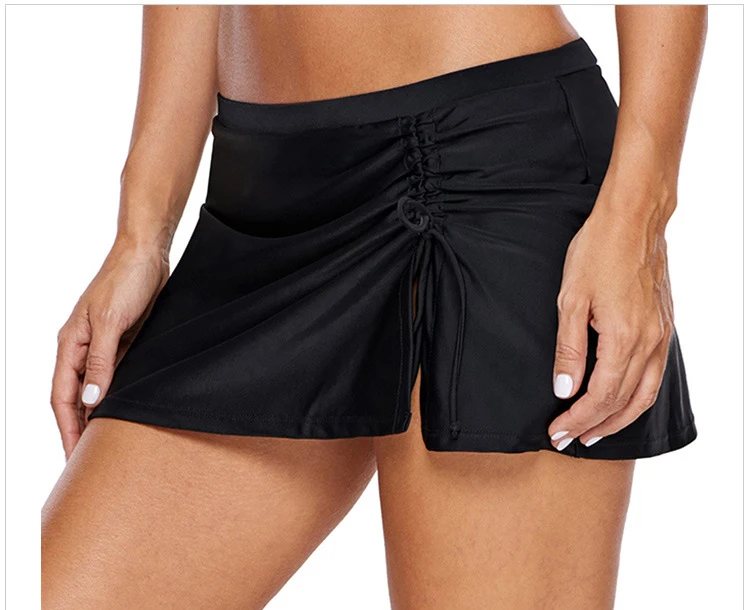 Women Sexy Swimwear Side Tie Skirted Hipster Bikini Bottoms Ruffle Swim