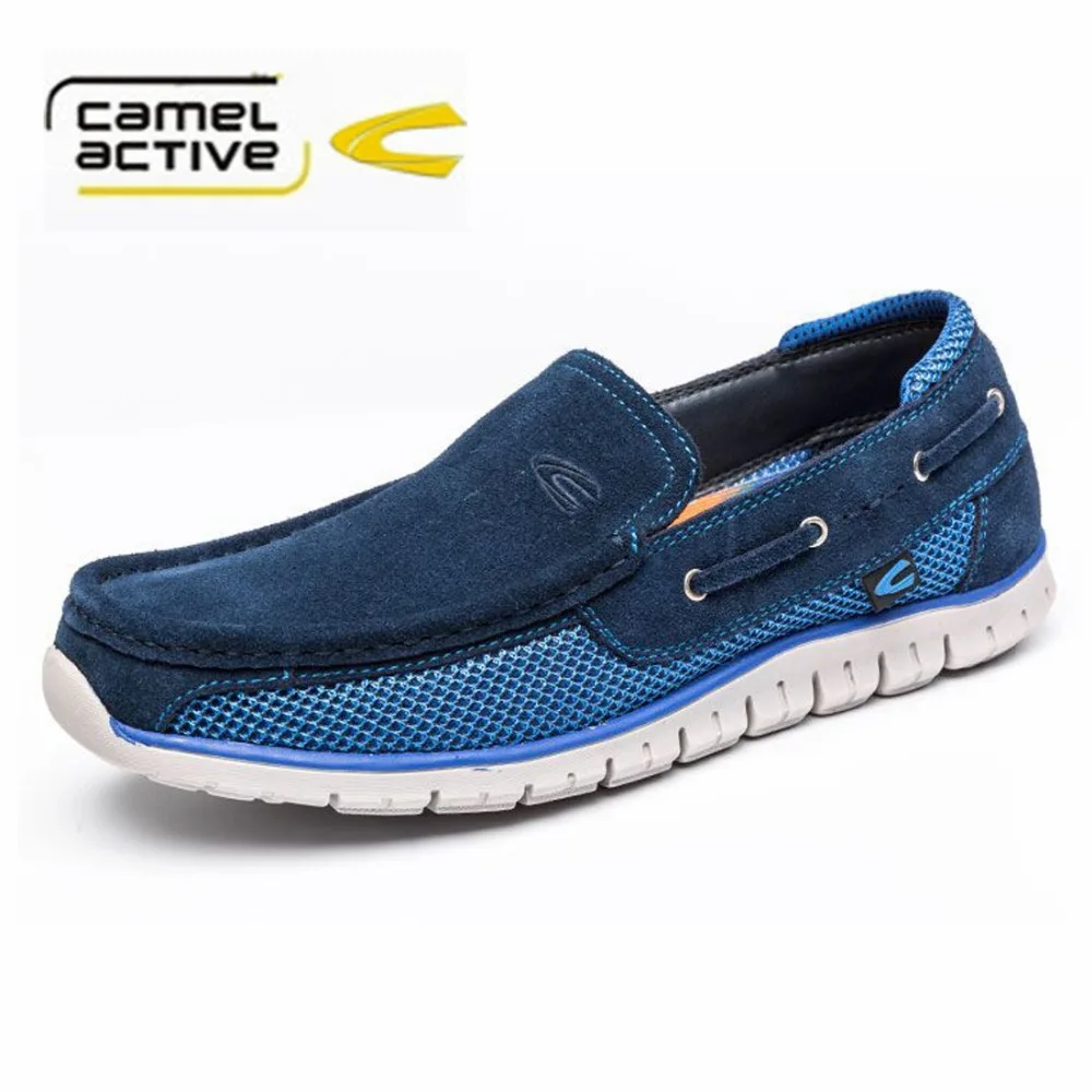 Camel active 2016 Brand Suede Leather Men Shoes Breathable Mesh Boat ...