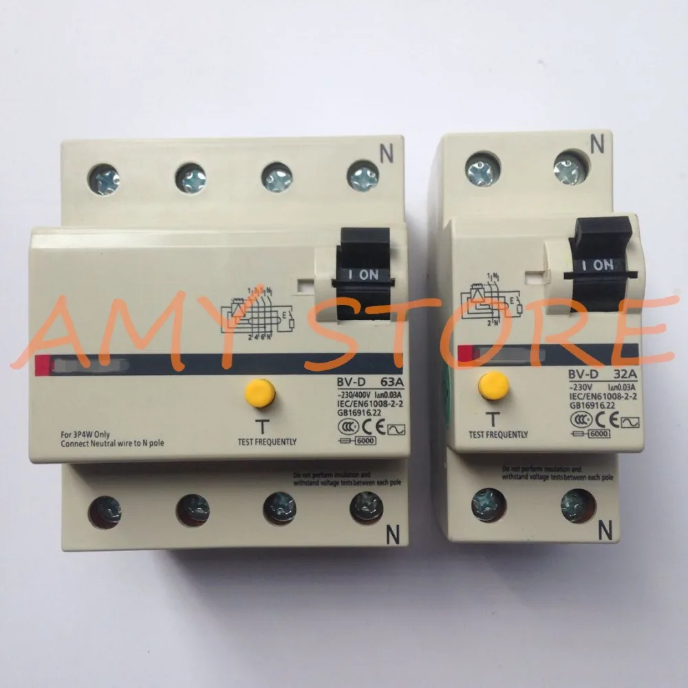 Generic 6a 16a 20a 25a 32a 40a 63a Bv-d 4p Earth Leakage Circuit ...