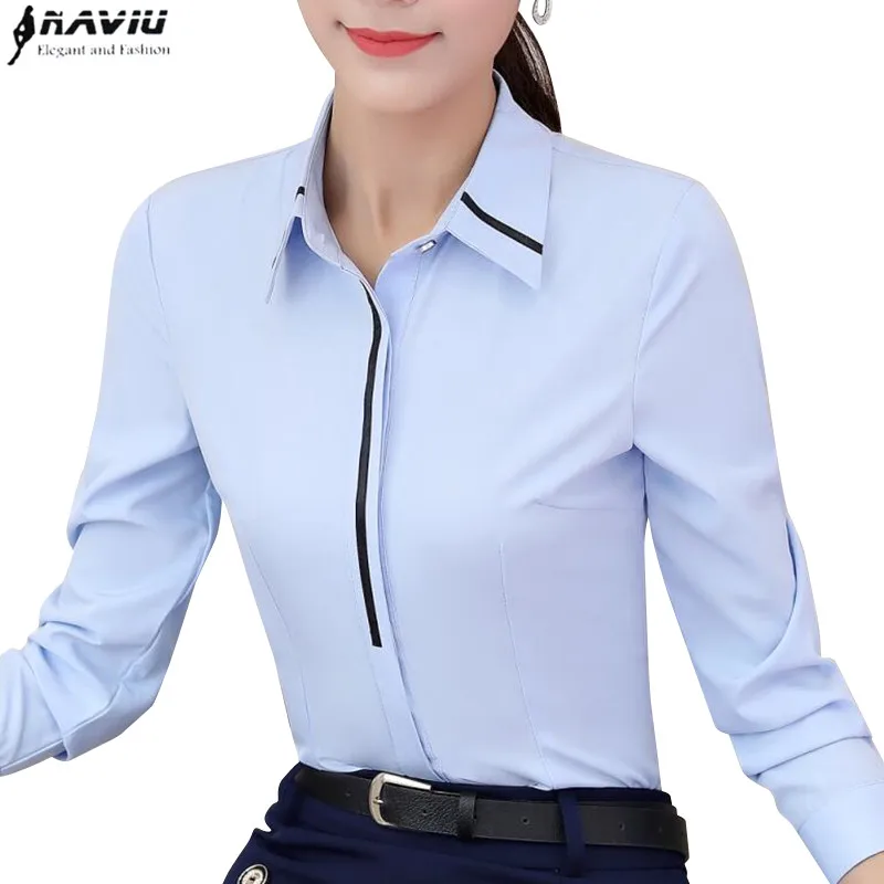 Elegant Women Shirt Clothing Spring New Business Ol Long Sleeve Slim ...