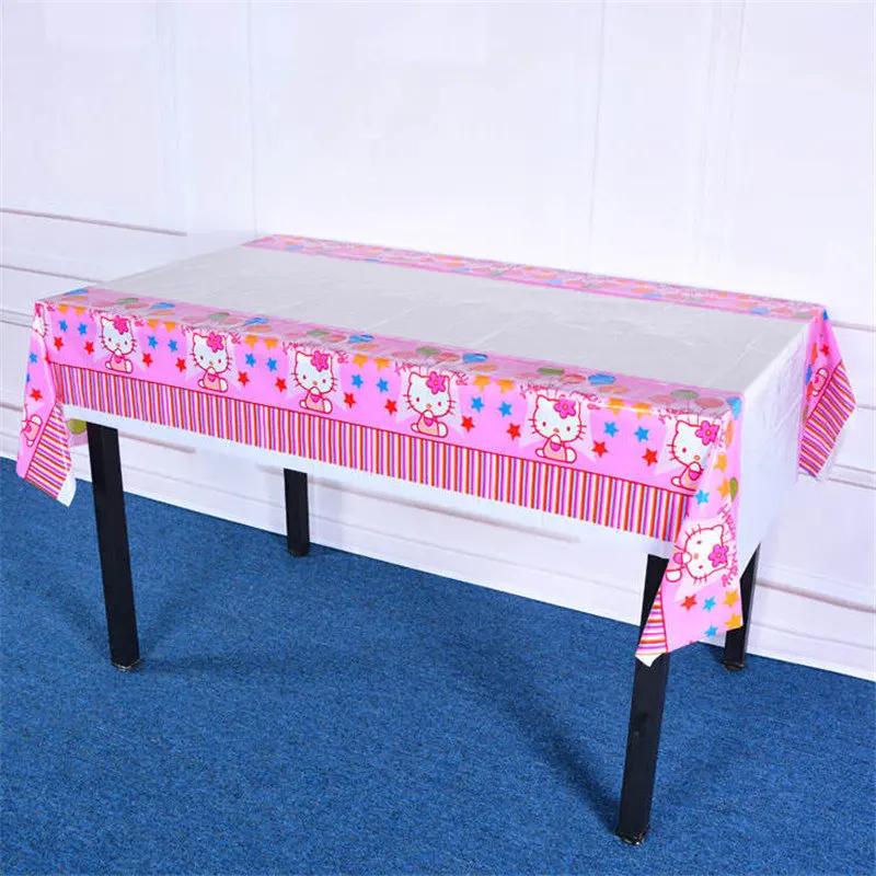 1 PCS Hello Ktiiy Table Cloth PVC Rectangle Cartoon Tablecloth ...