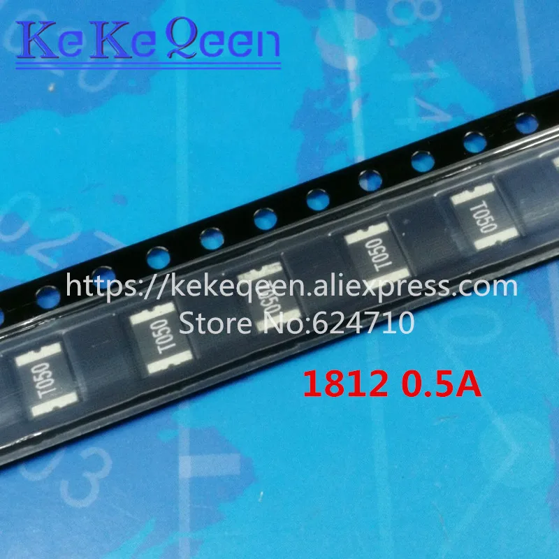 100PCS PTC FUSE 1812 0.5A 500MA 60V SMT SMD PPTC 1812L050 T050 ...