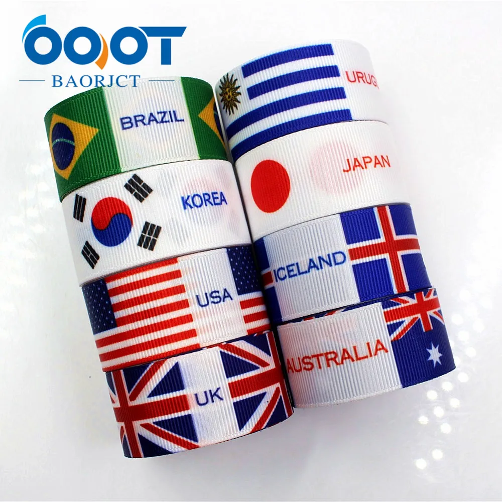 Ooot Baorjct 181114 25mm 10yard National Flag Series Ribbons Thermal ...