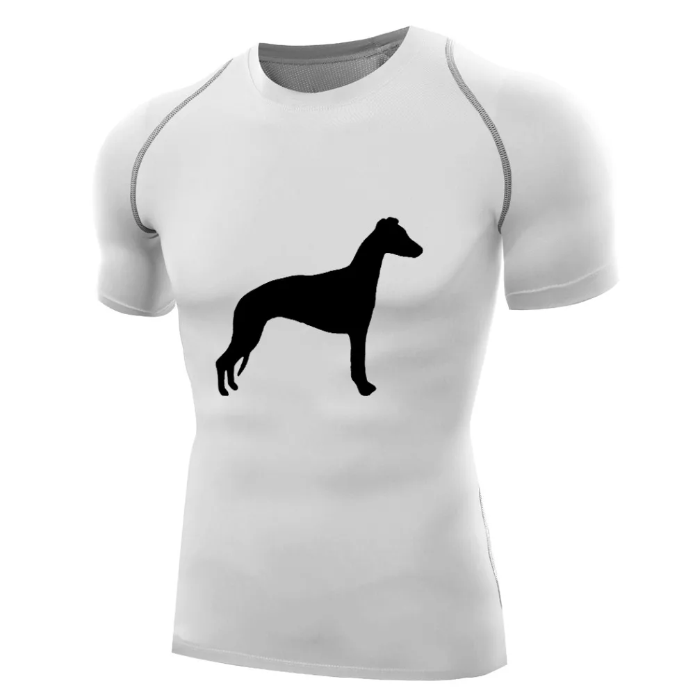 Whippet Race Dog Greyhound Mens Compression Top Tees Shirts Puppy Gifts ...