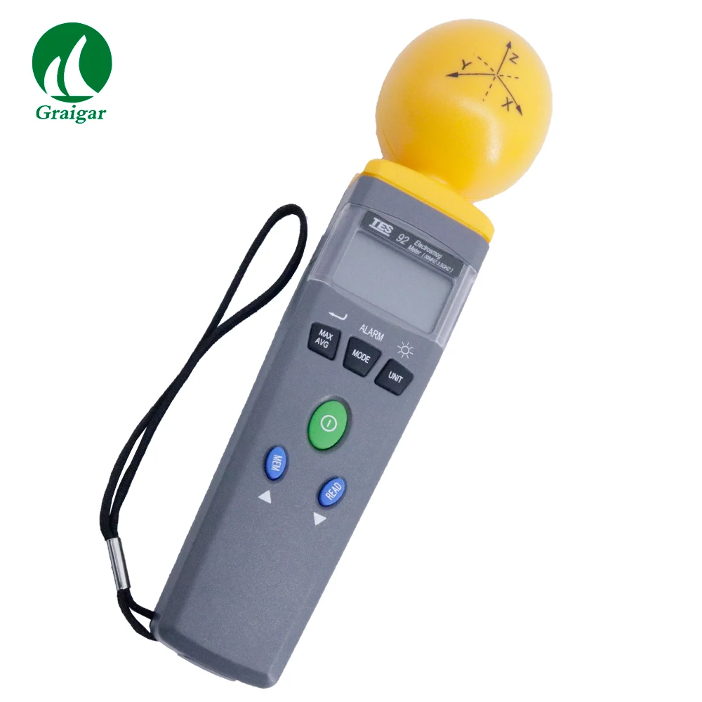 TES-92 Handheld Electromagnetic Radiation Detector EMF Meter Measuring ...