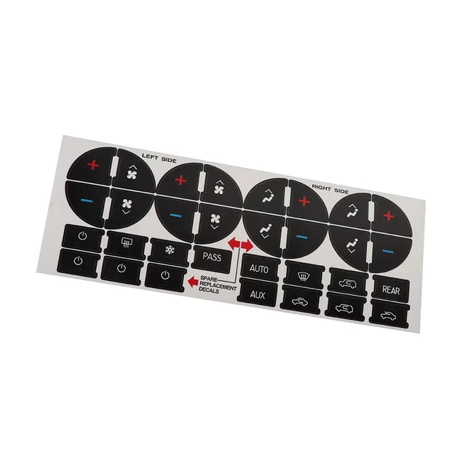 Silverado Accessories GM AC Climate Control Button Stickers - Dash ...
