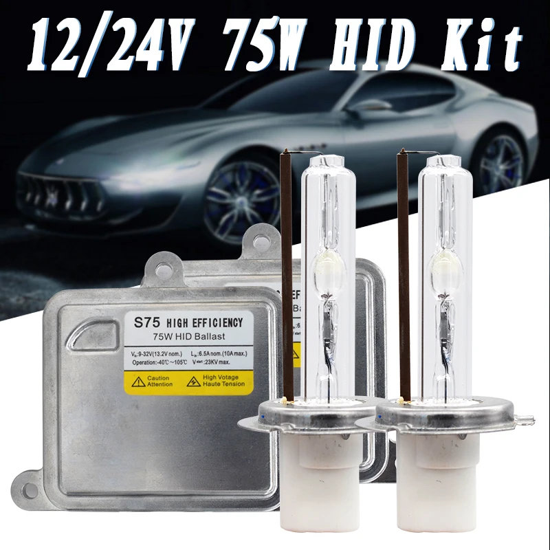 SKYJOYCE 24V 75W D2H Xenon HID Kit H1 H7 H11 4300K 6000K 8000K 9006 D2H ...