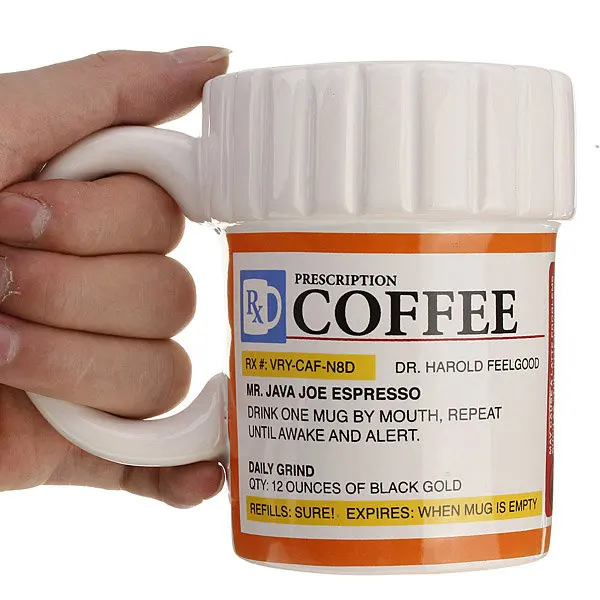 Creative Prescription Ceramic RX Drug Medicine Coffee Mug Cups Milk mug ...
