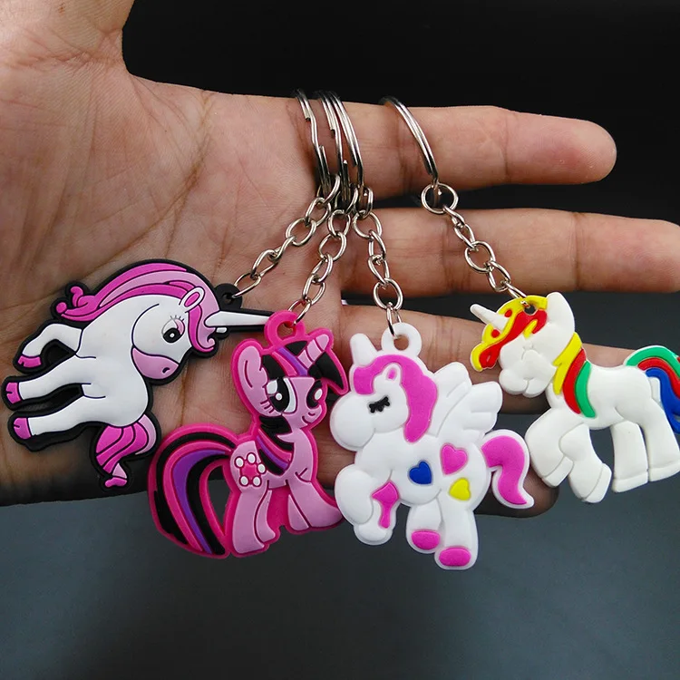 1PCS Cartoon Anime Pegasus Unicorn Key Chain Horse stitch Keychain ...