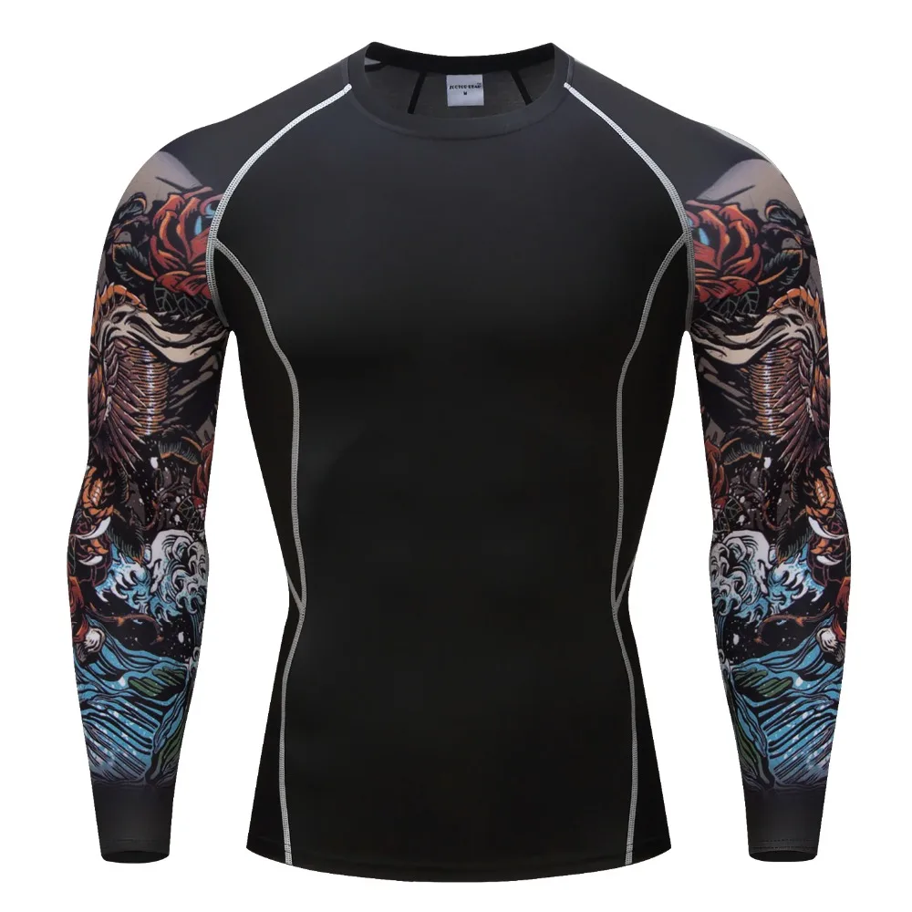 Superhero Tops Men Compression Bodybuilding T shirts Muscle Fitness ...