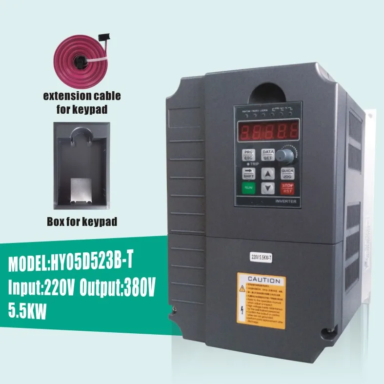 Huanyang Vfd Inverters Ac Drive 5 5kw Motor Input Voltage 220v Output
