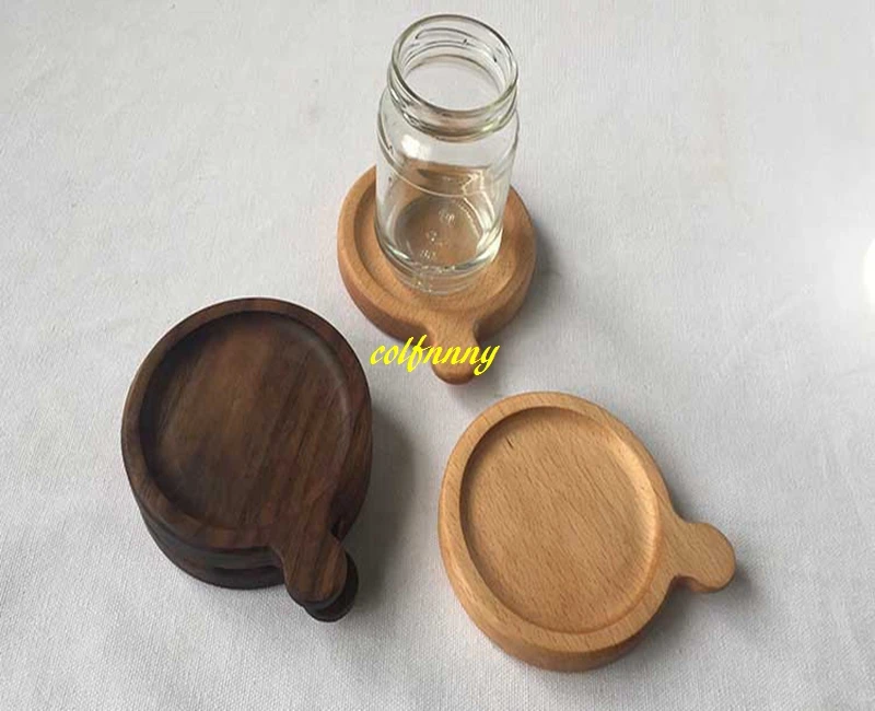 100pcs/lot Fast Shipping Solid Wood Round Coffe Cup Coasters Beech ...