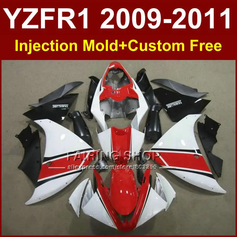 White Motorcycle Body Parts For Yamaha Fairings Yzfr1 2009 2010 2011 ...