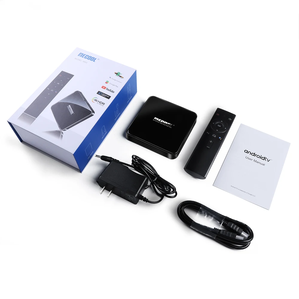 MECOOL KM3 Android 9,0 Smart tv Box 4G DDR4 64G 4K HDR Google Home Play ...