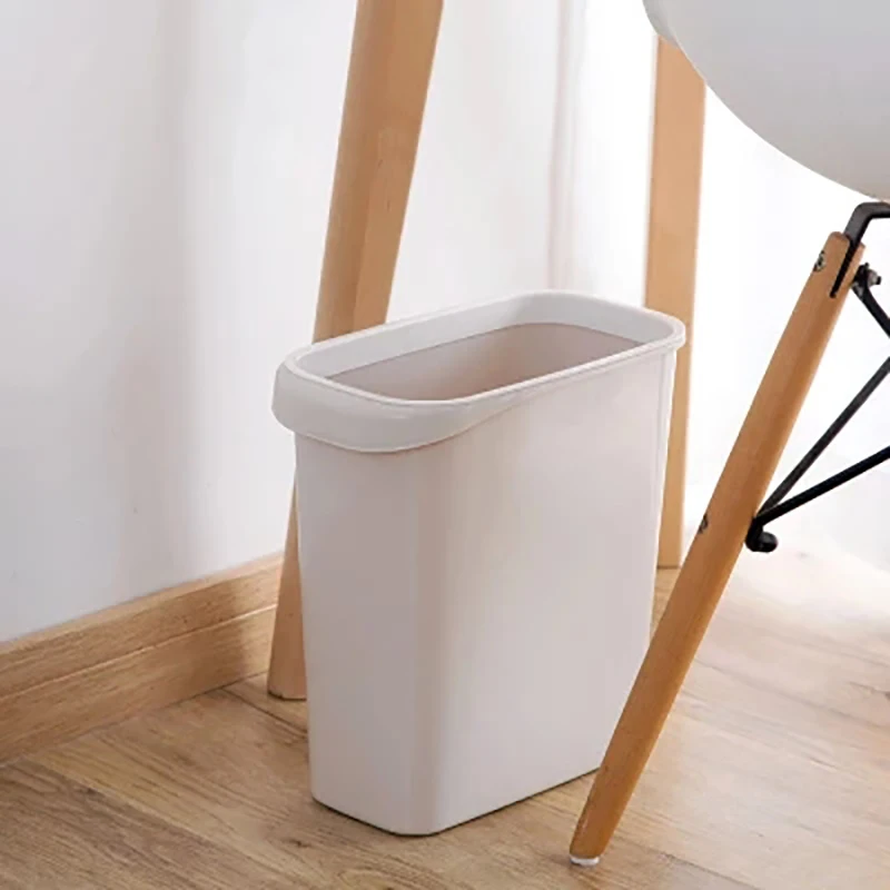 Coverless Narrow Bathroom Trash Can Waste Bin Kitchen Office Home ...