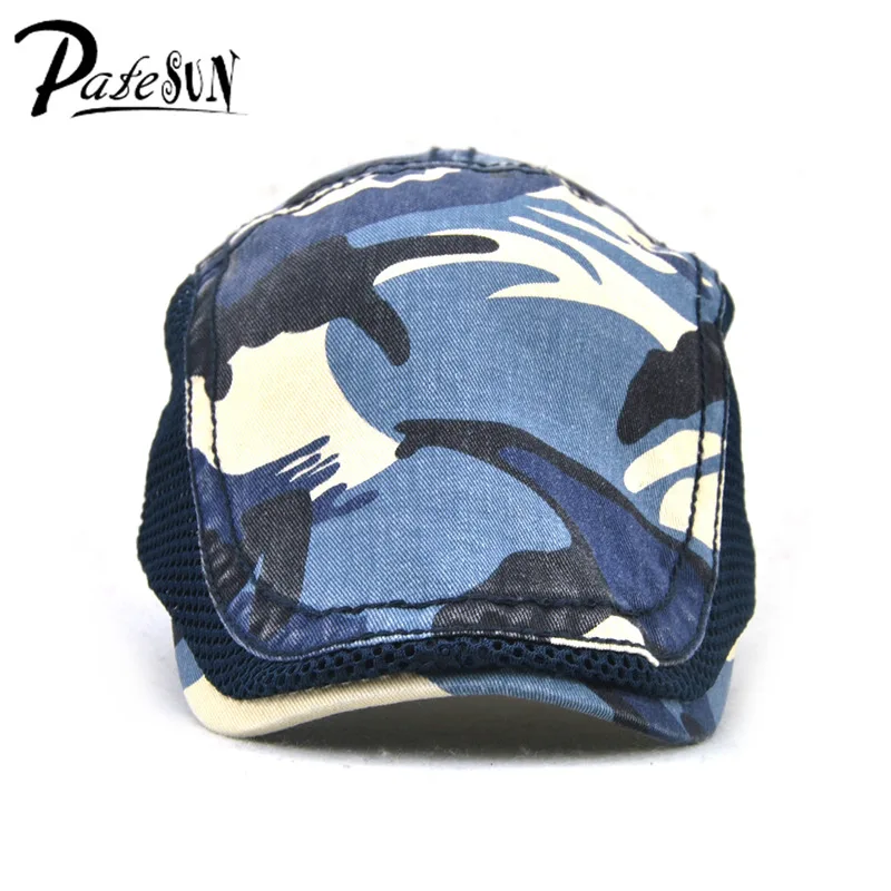 PATESUN Fashion camouflage Beret Cap sway cap Hats for Men and Women ...