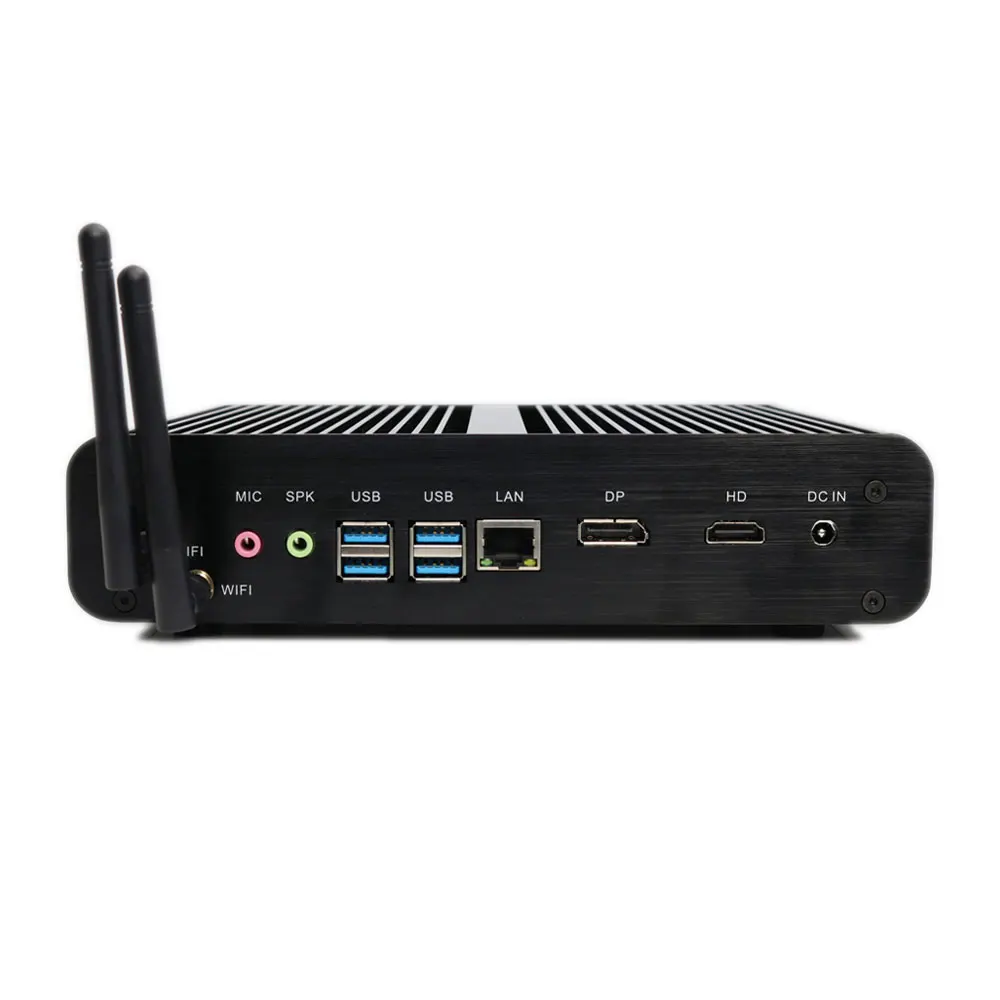 Fanless Mini PC CPU i7 8550U i5 8250U 8th Gen Windows 10 Linux Quad Core DDR4 Mini Computer Pro ...
