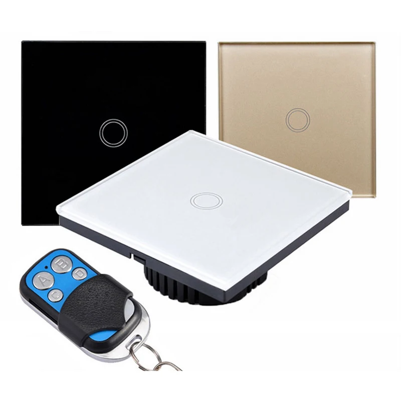 Smart Home Wireless Touch Switch EU 1/2/3 Gang Remote Control Wall ...