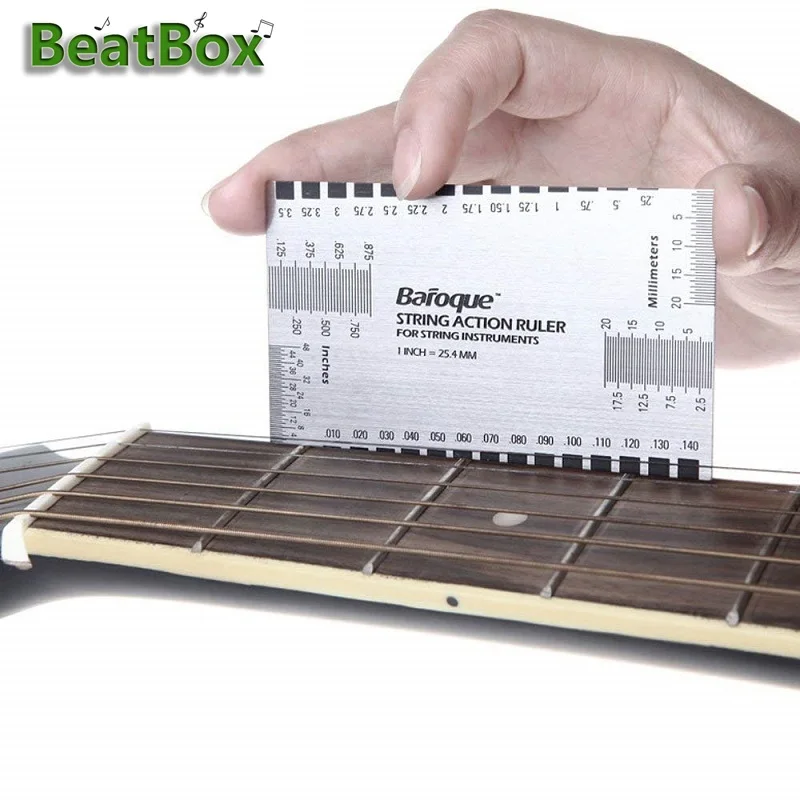 String Action Gauge Ruler Baroque Guitar Bass String Pitch Luthier Tool ...