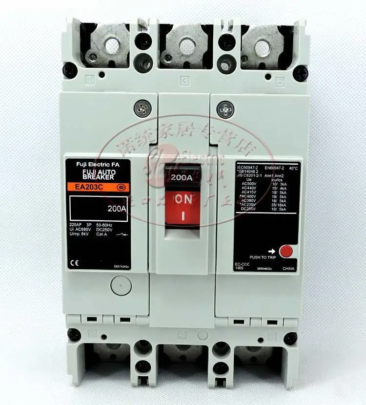 Imported Fuji FUJI MCCB air switch EA203C 200A 225A|switch camera|mccb ...