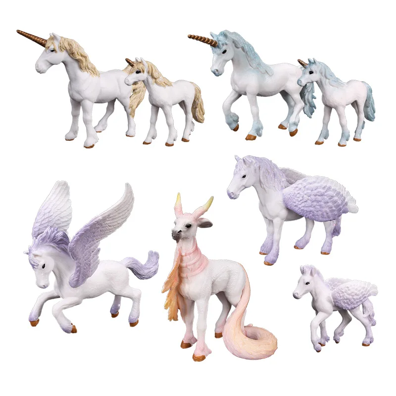 Original genuine fairy tale mythical animal flying horse figure model ...