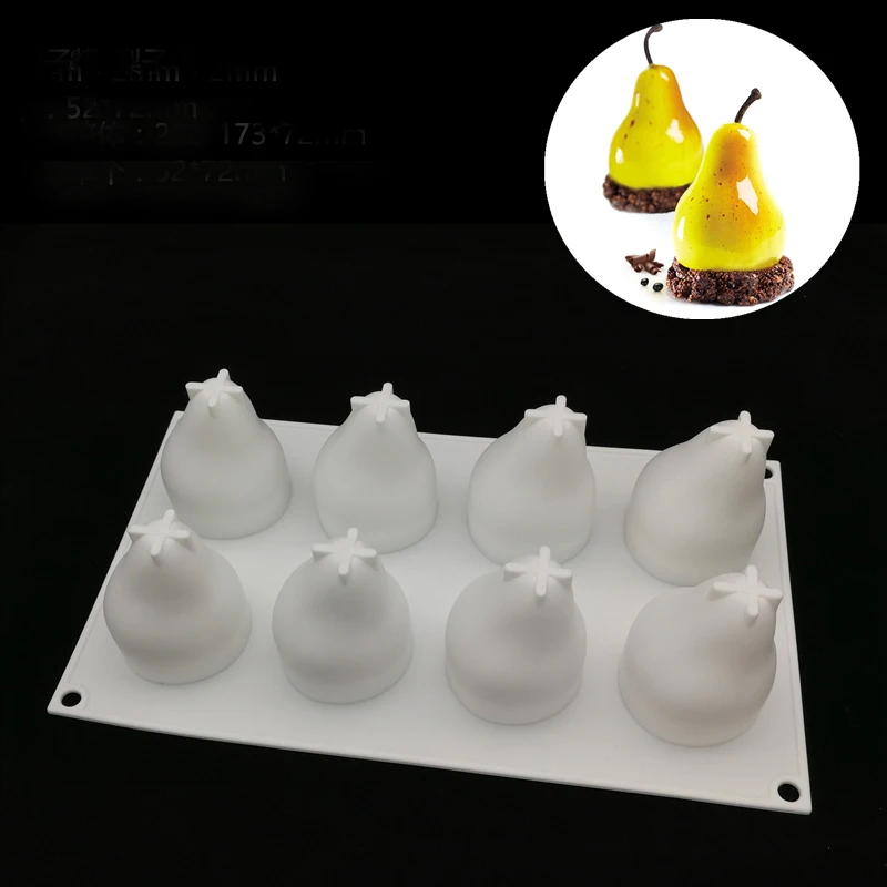 Pear Shape Silicone Molds Cake Decorating Tools Bakeware French Dessert ...