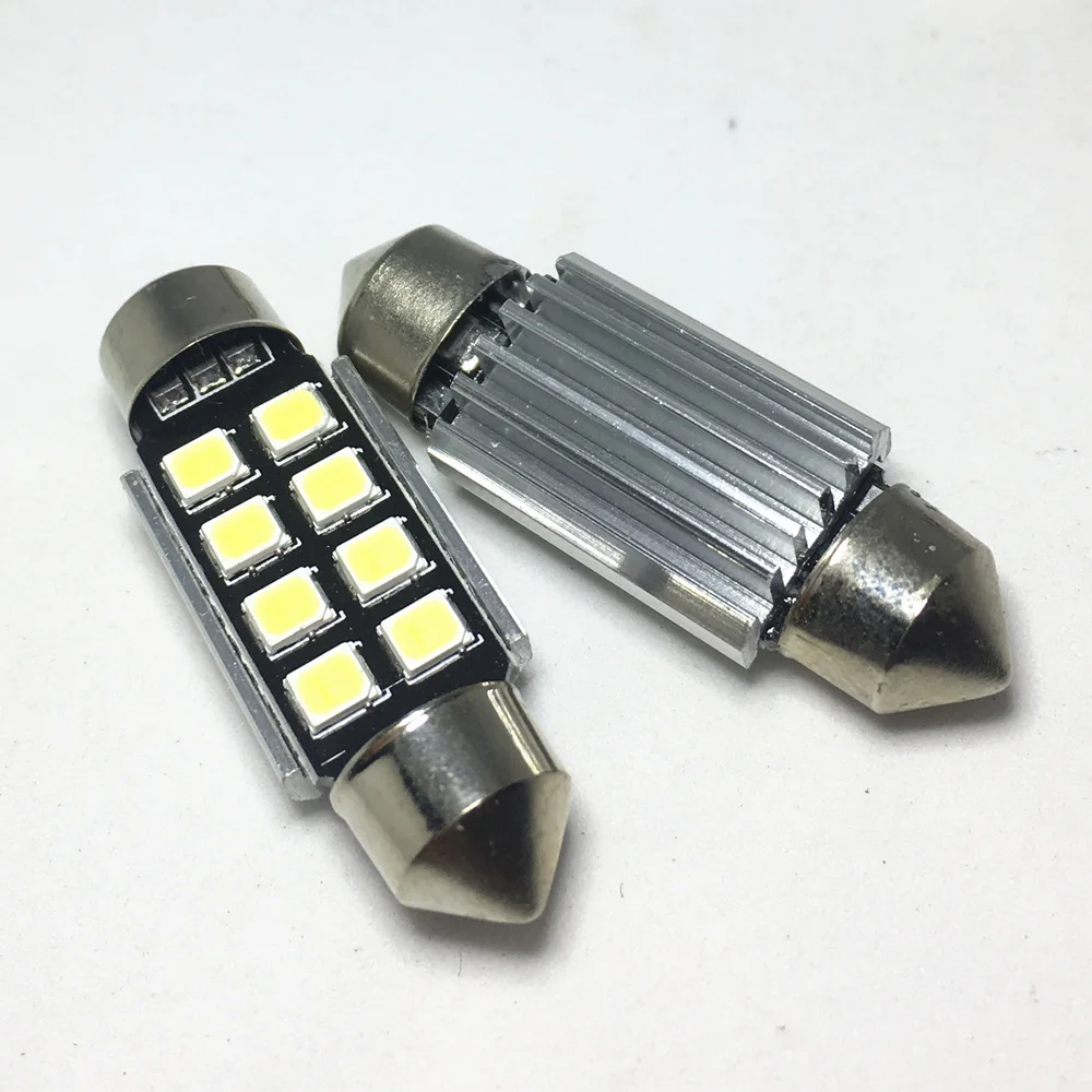 2pcs Festoon 8 smd LED 31mm 36mm 39mm 41mm CANbus C5W led ERROR FREE 5630 5730 interior reading ...