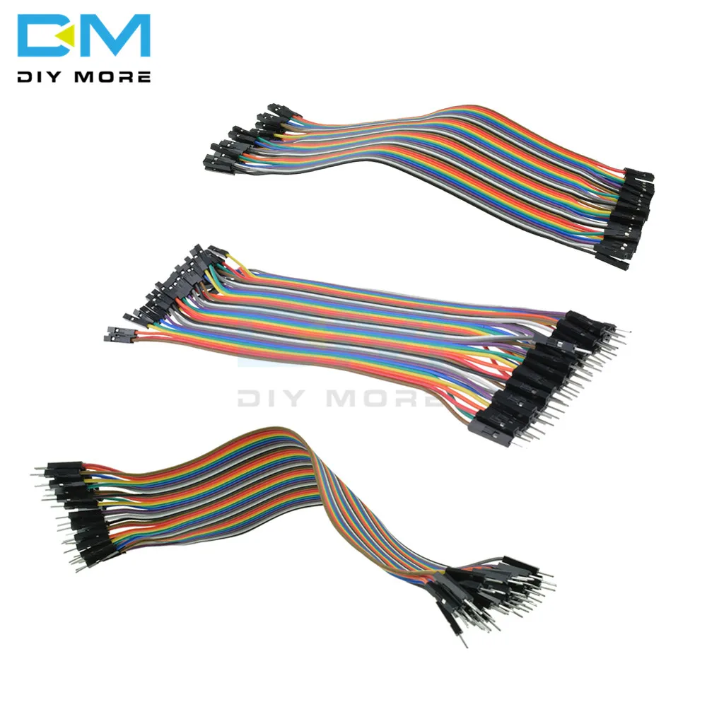 40pcs 20cm 2.54mm Dupont Cable Wire Line Male To Male To Female To ...