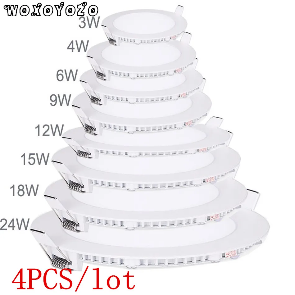 Panel-LED-ultradelgado-luz-empotrada-de-techo-REDONDA-cuadrada-3w-4w-6w ...