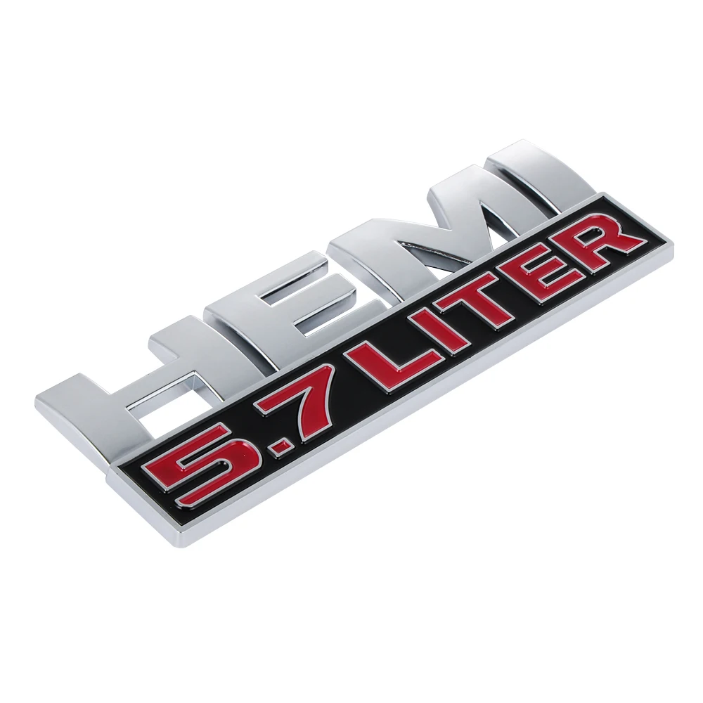 3D Car Sticker 5.7 LITER HEMI Logo Emblem Nameplate Badge Decal for ...