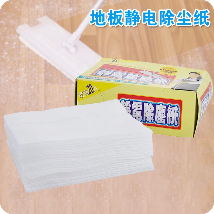 Multifunction Electrostatic Dust Mop Paper / Cleaning Paper Plate Mop ...