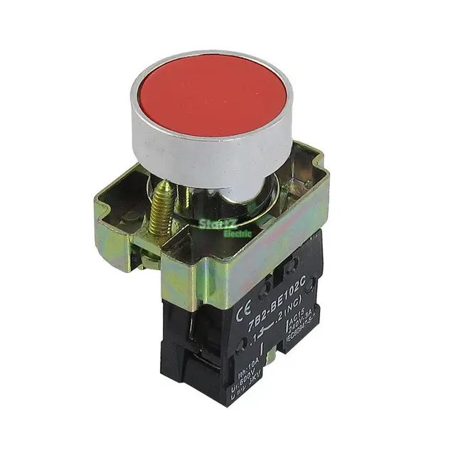 ZB2 BA42 NC Normally Closed Red Sign Momentary Push Button Switch 22mm ...